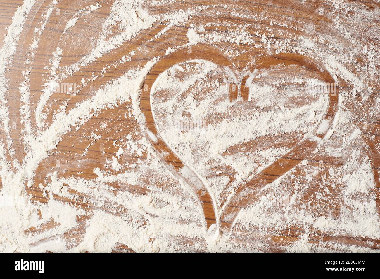 Heart shape made flour hi-res stock photography and images - Alamy
