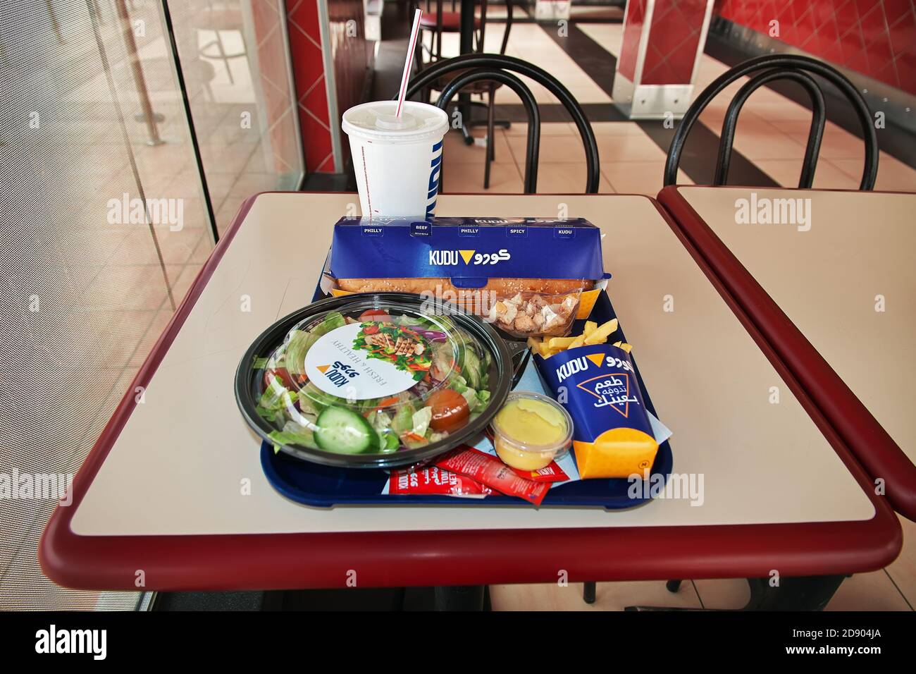 Hail / Saudi Arabia - 13 Mar 2020: The food in Hail city, Saudi Arabia ...