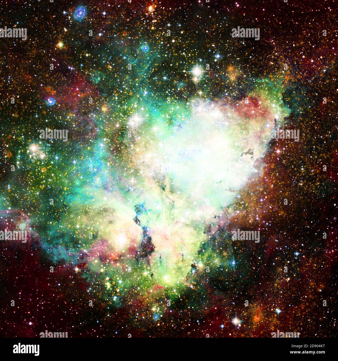 space nebula made of a composite of various nebulae Stock Photo - Alamy