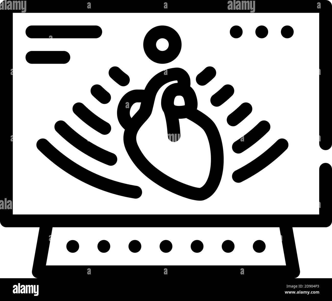 heart ultrasound line icon vector illustration sign Stock Vector Image ...