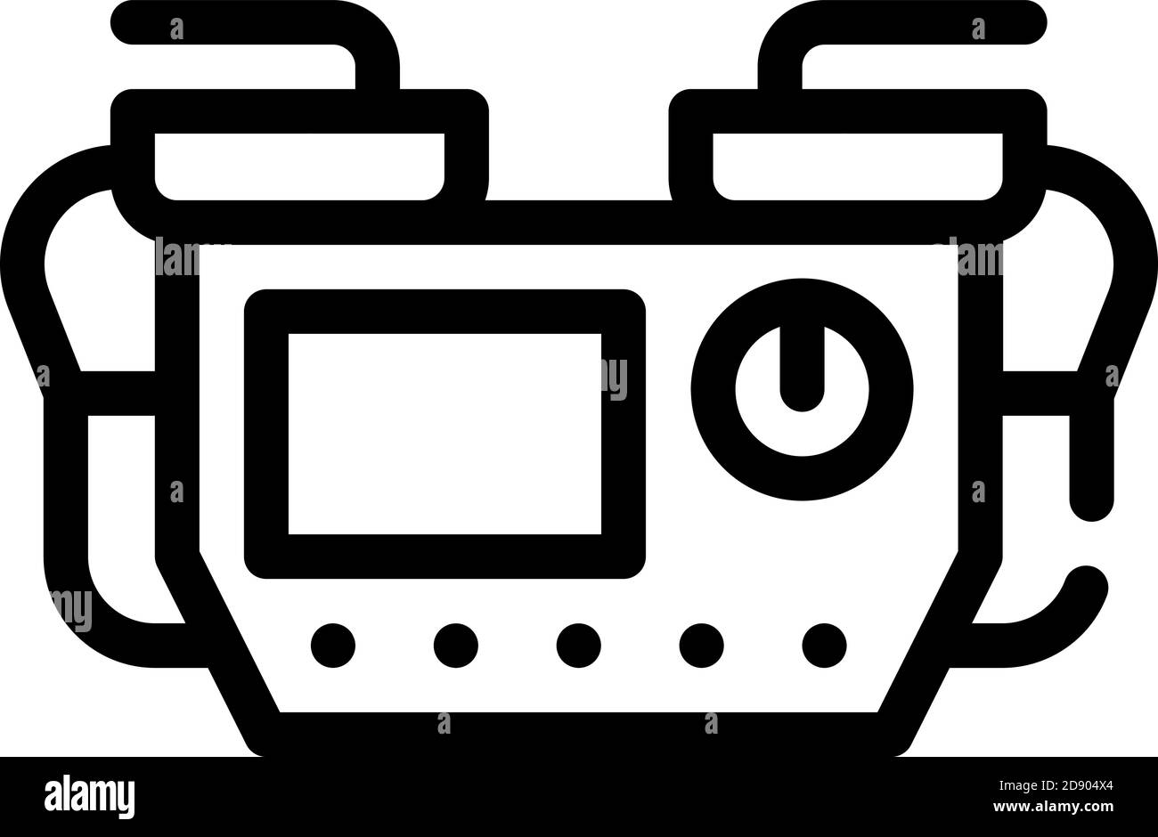 defibrillator medical equipment line icon vector illustration Stock ...