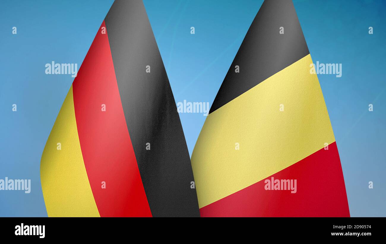 Germany and Belgium two flags Stock Photo - Alamy