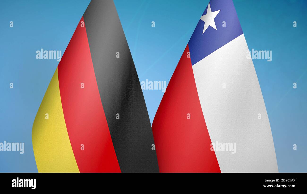 Germany and Chile two flags Stock Photo - Alamy