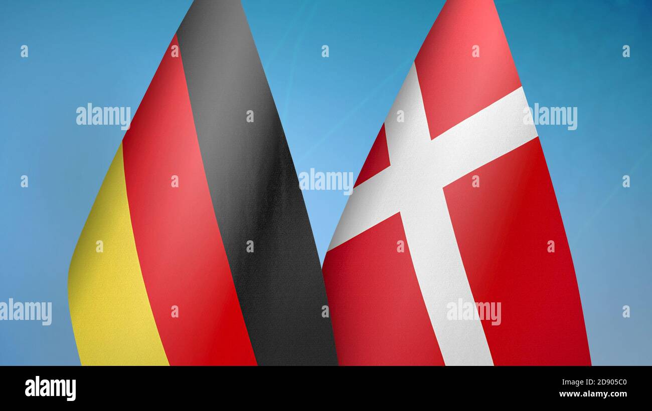 Germany and Denmark two flags Stock Photo - Alamy