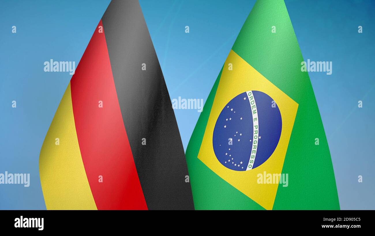 Germany and Brazil two flags Stock Photo - Alamy