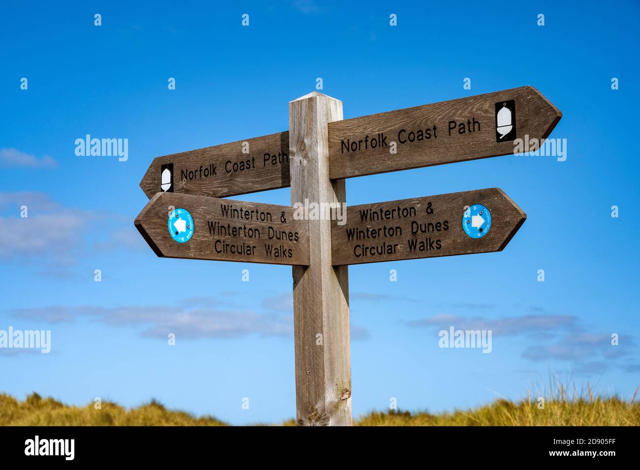 Norfolk coast path sign winterton hi-res stock photography and images ...