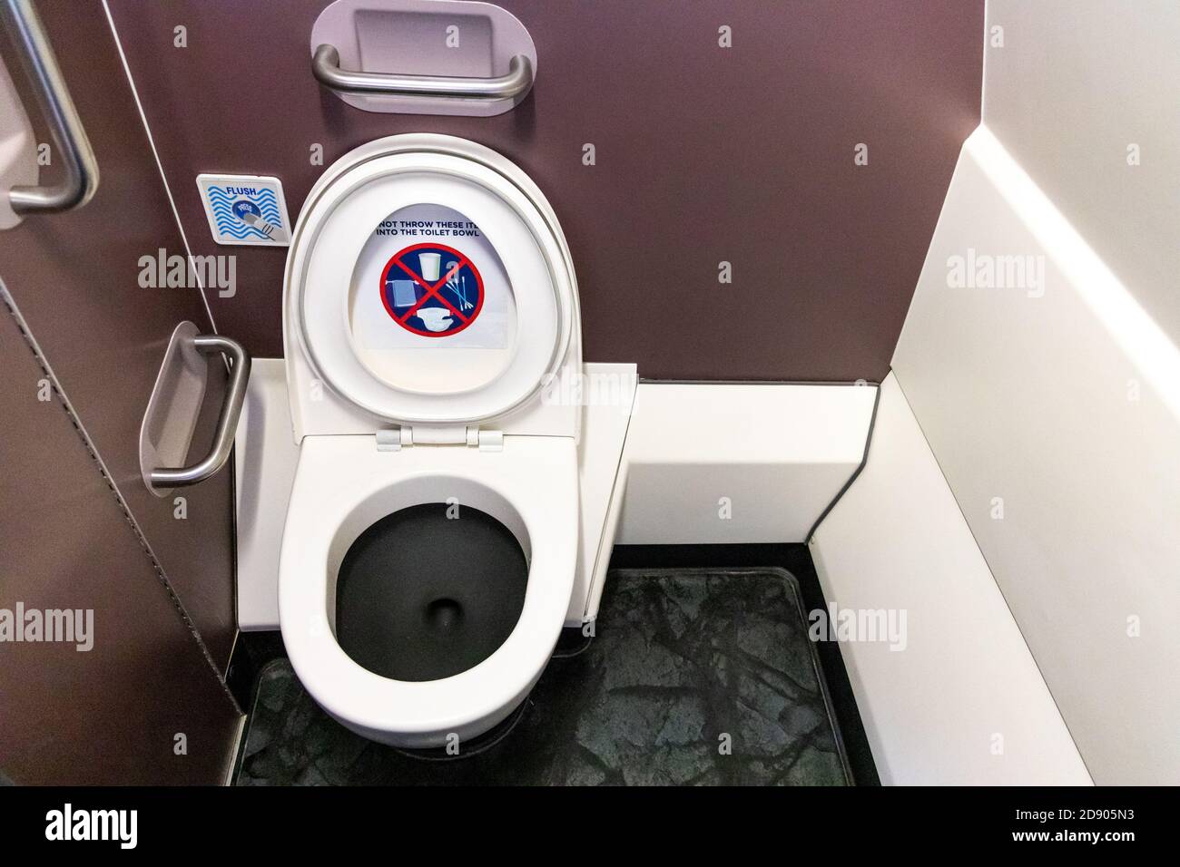 Aircraft toilet bathroom on hi-res stock photography and images - Alamy