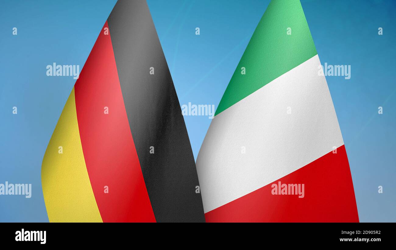 Germany and Italy two flags Stock Photo - Alamy
