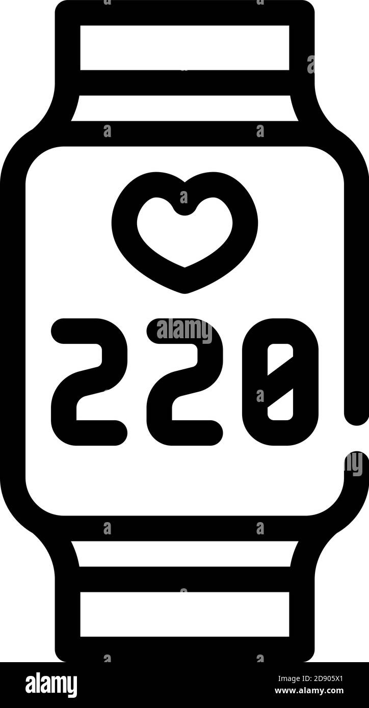 rhythm control watch line icon vector illustration Stock Vector Image ...