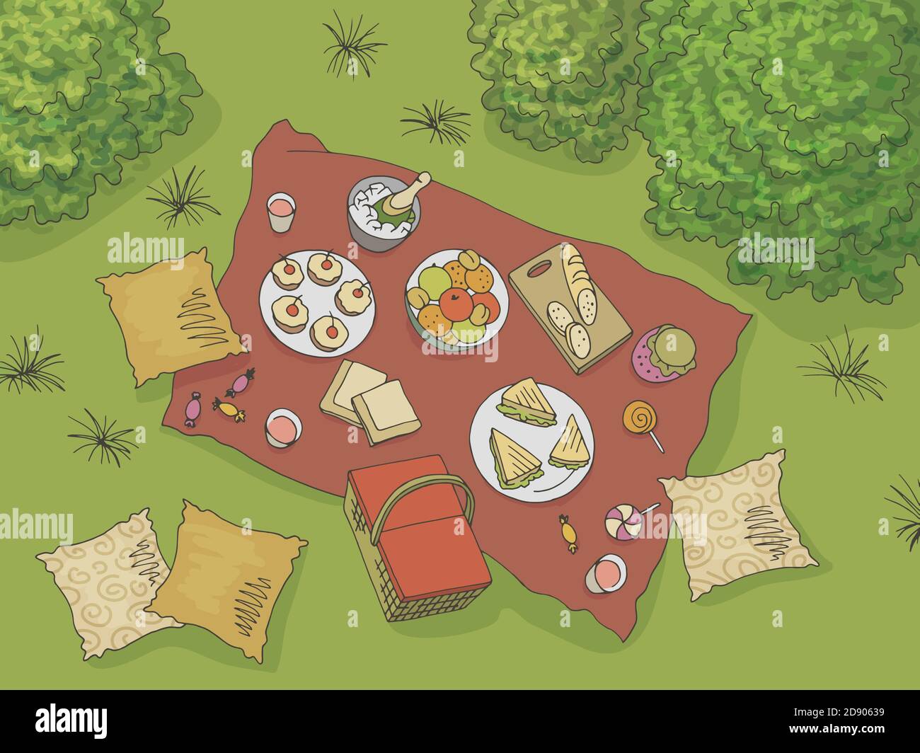 Meal view from above Stock Vector Images - Alamy