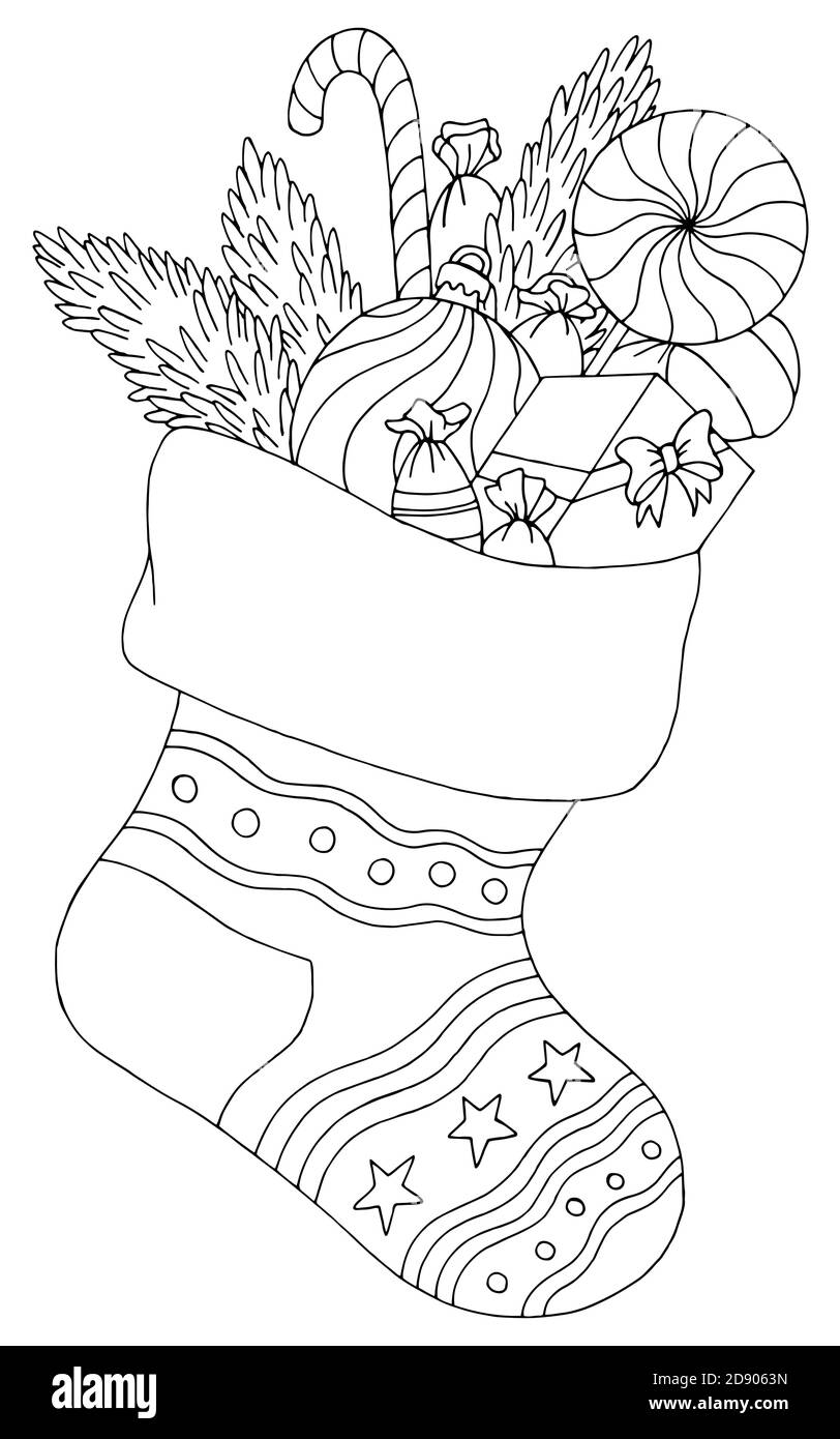 Xmas new year present Black and White Stock Photos & Images - Alamy