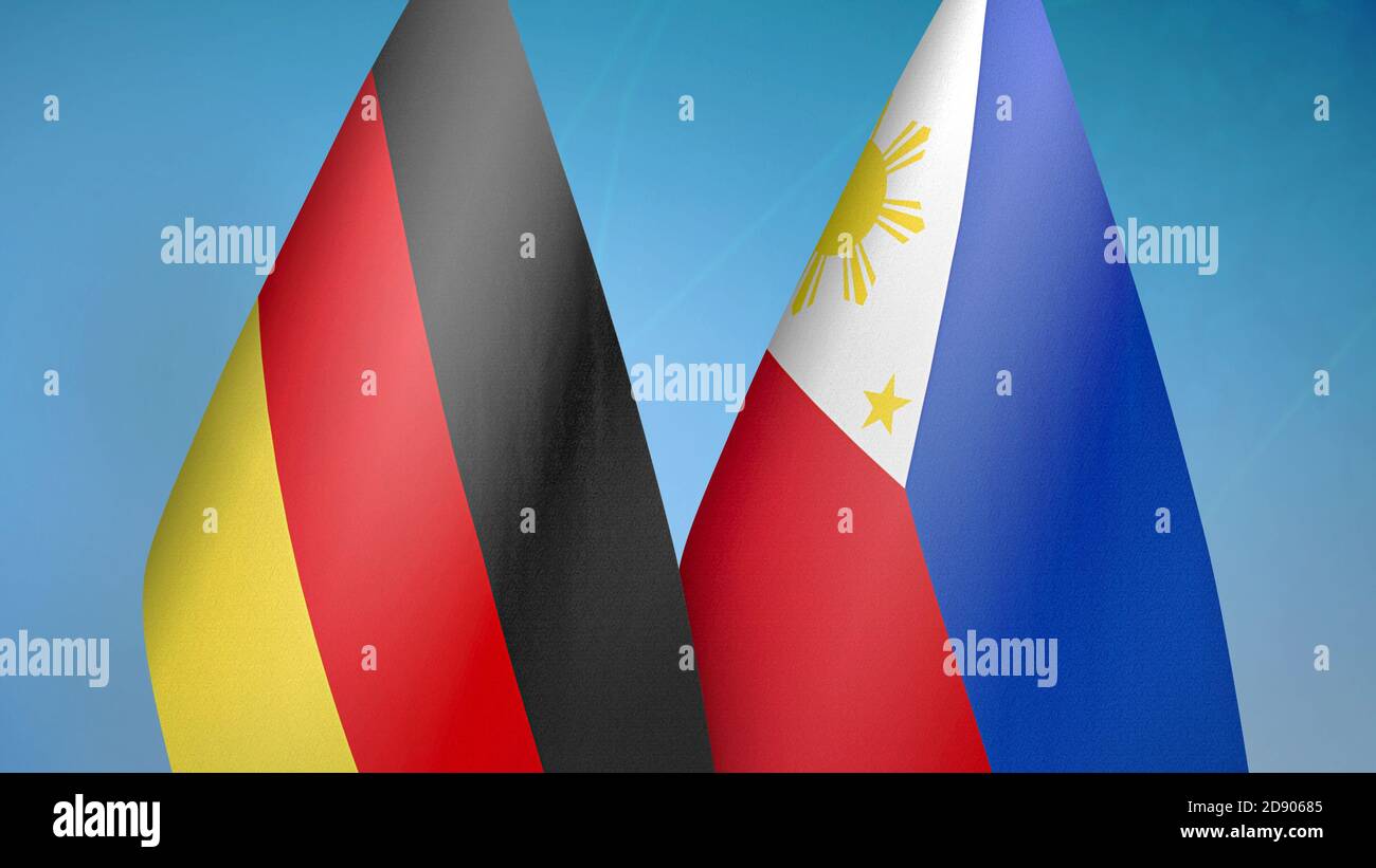 Germany and Philippines two flags Stock Photo - Alamy