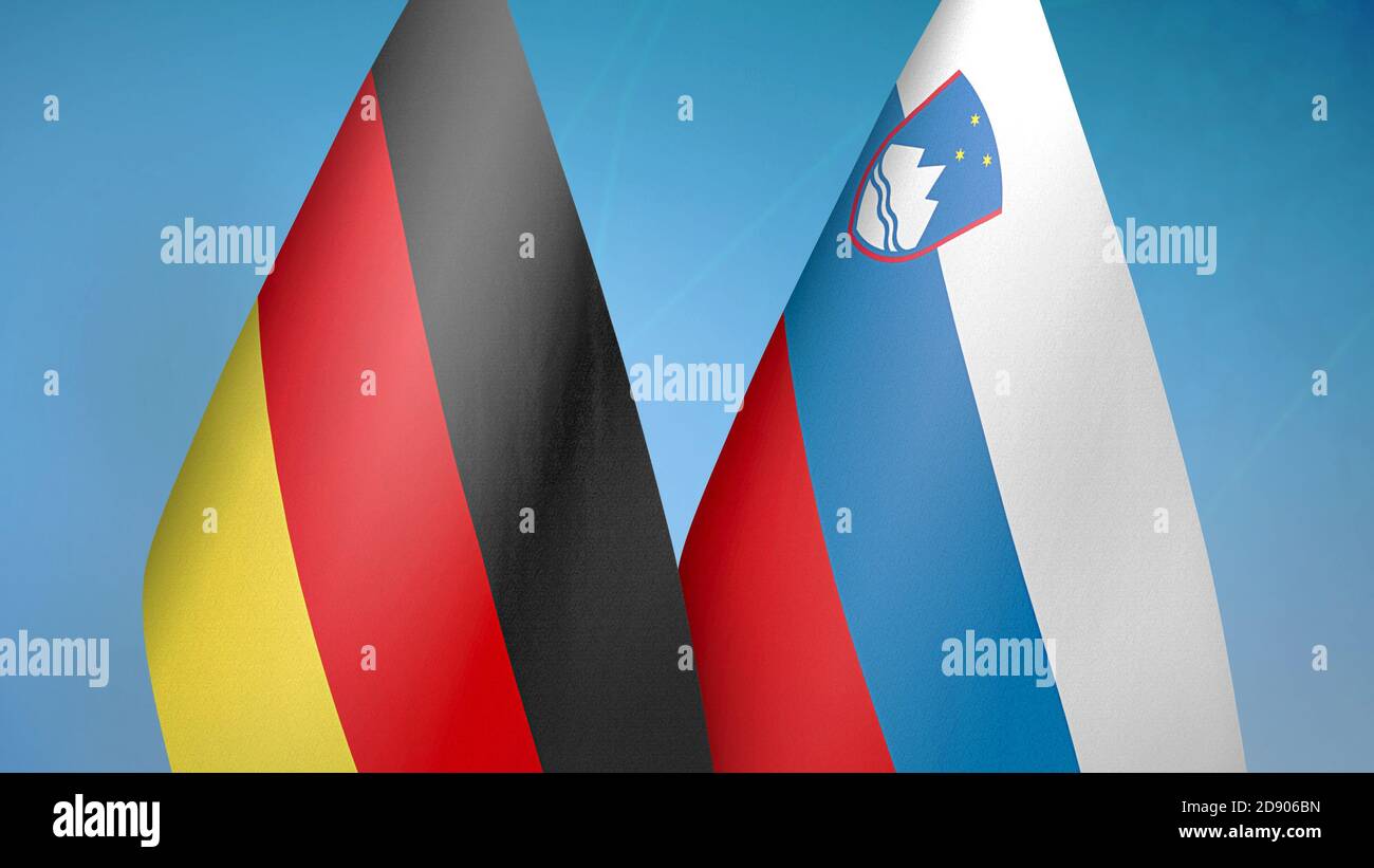 Germany and Slovenia two flags Stock Photo - Alamy