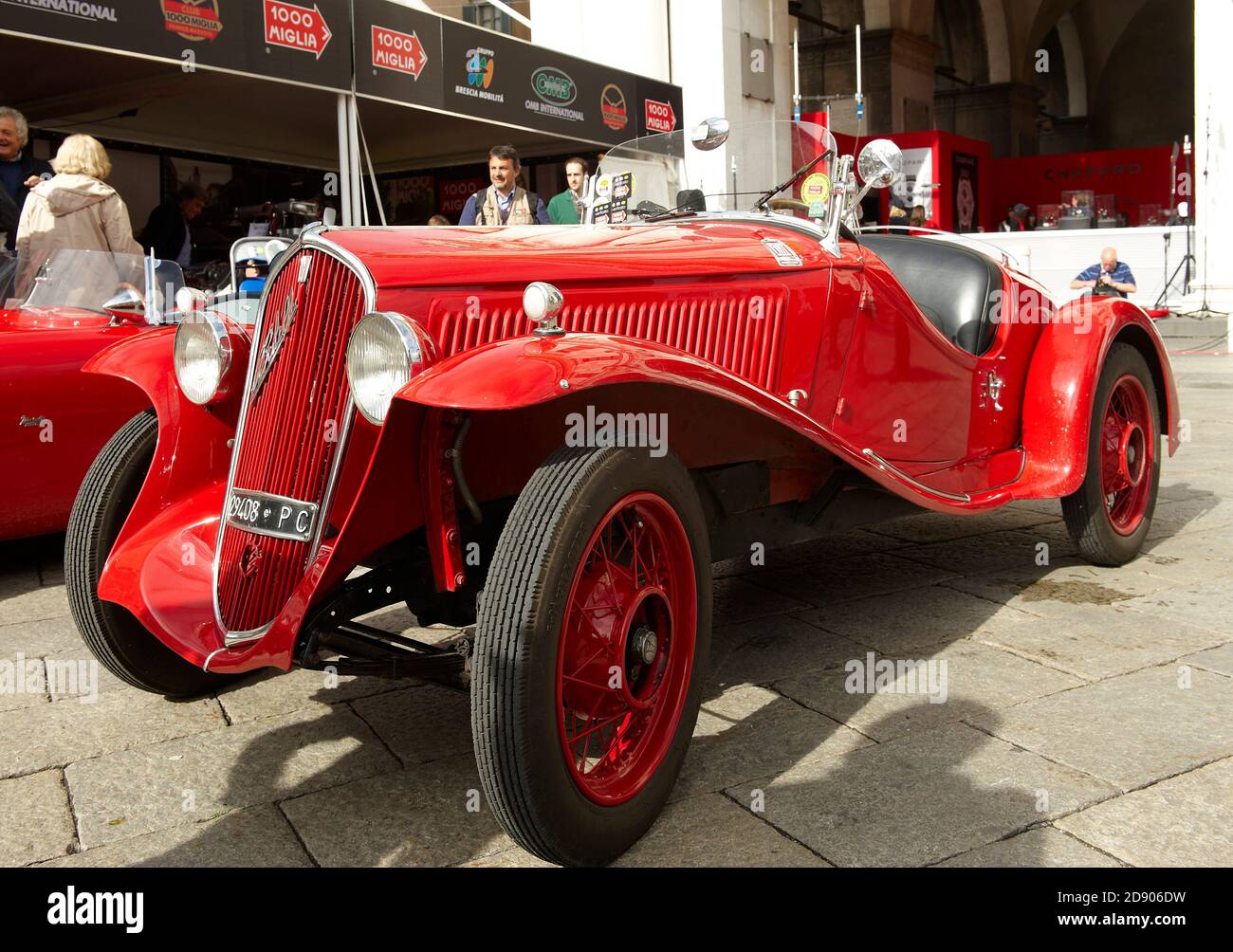 BRESCIA,ITALY - a Aston Martin Le Mans of 1933 at the puncing of Mille ...