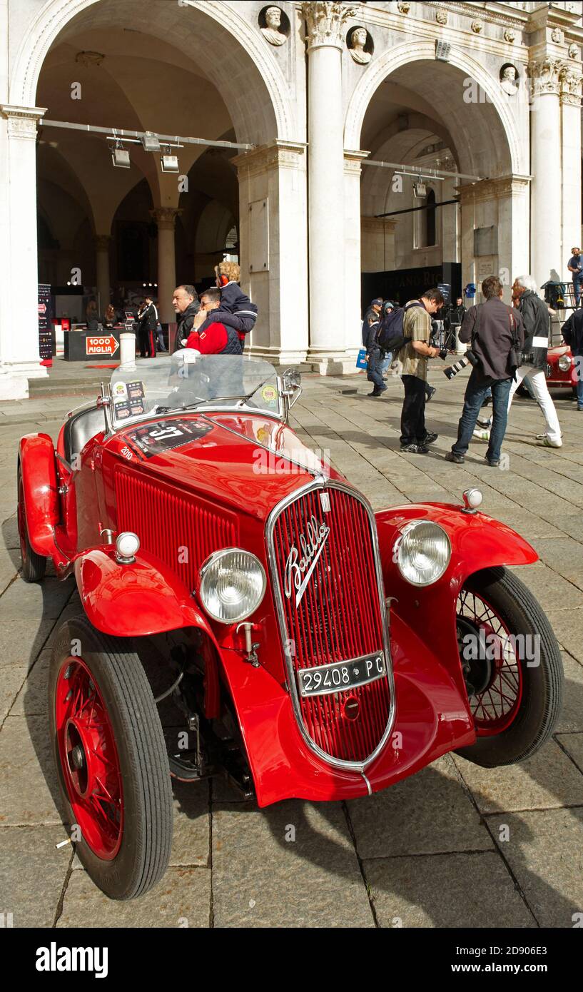 BRESCIA,ITALY - a Aston Martin Le Mans of 1933 at the puncing of Mille ...