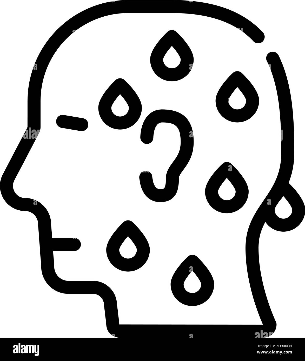 pre-infarction, cold sweat line icon vector illustration Stock Vector ...