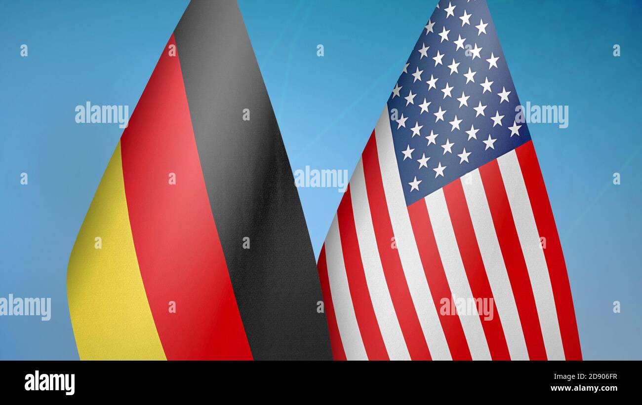 Germany and United States two flags Stock Photo - Alamy