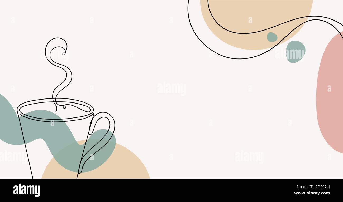 Cup icon line continuous Stock Vector Images - Alamy