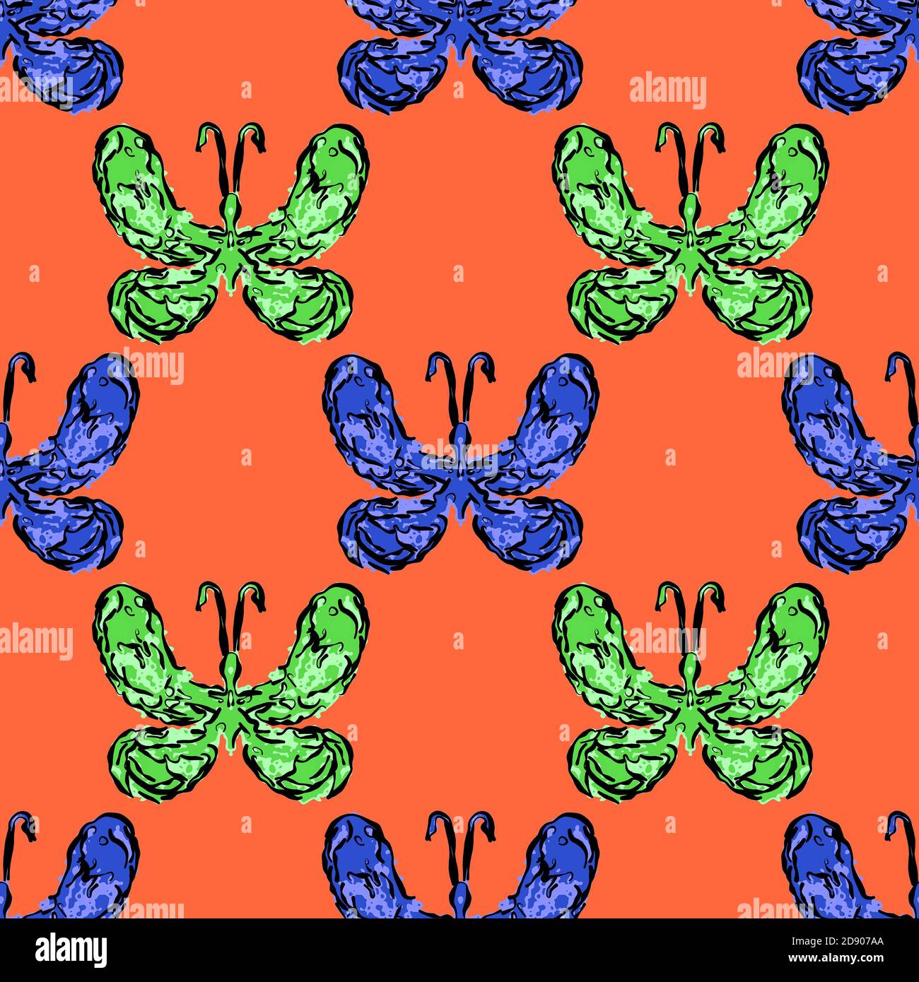 Abstract Abstract butterfly seamless pattern. Can be used as fabric ...