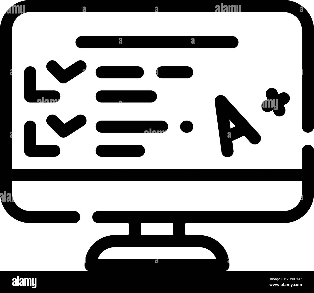 electronic test result line icon vector illustration Stock Vector Image ...