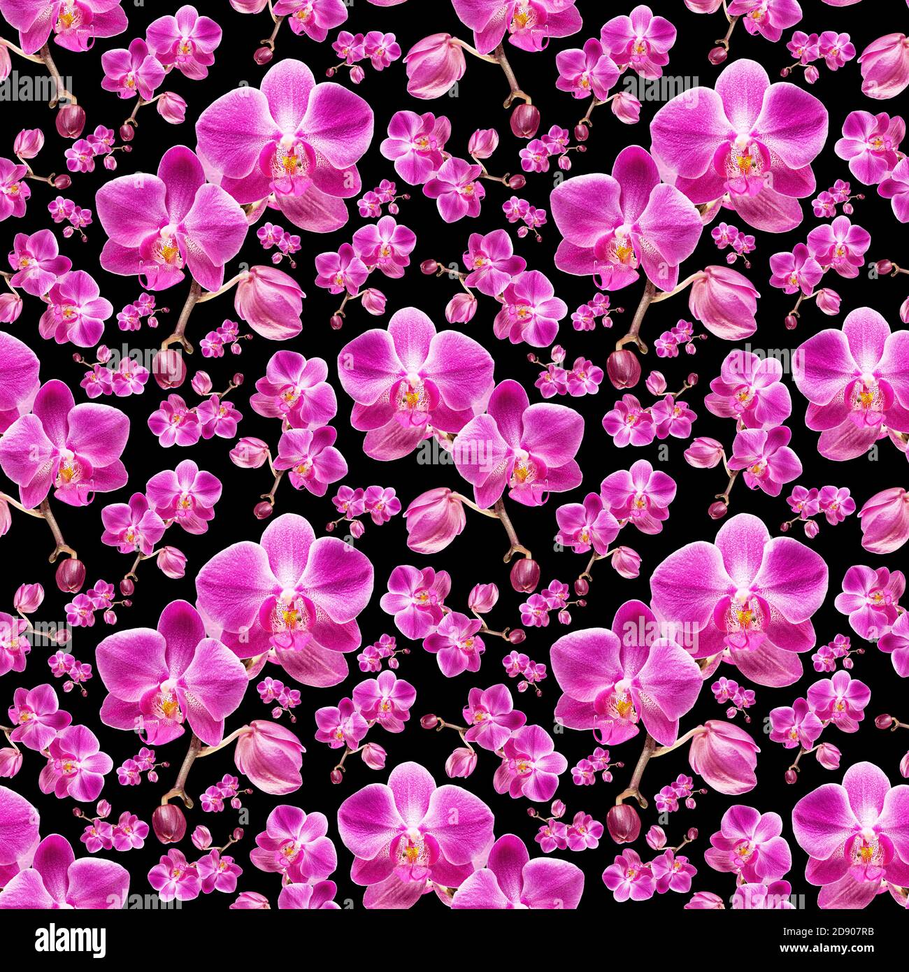 Orchid seamless pattern. Can be used as fabric, wallpaper, wrapper ...