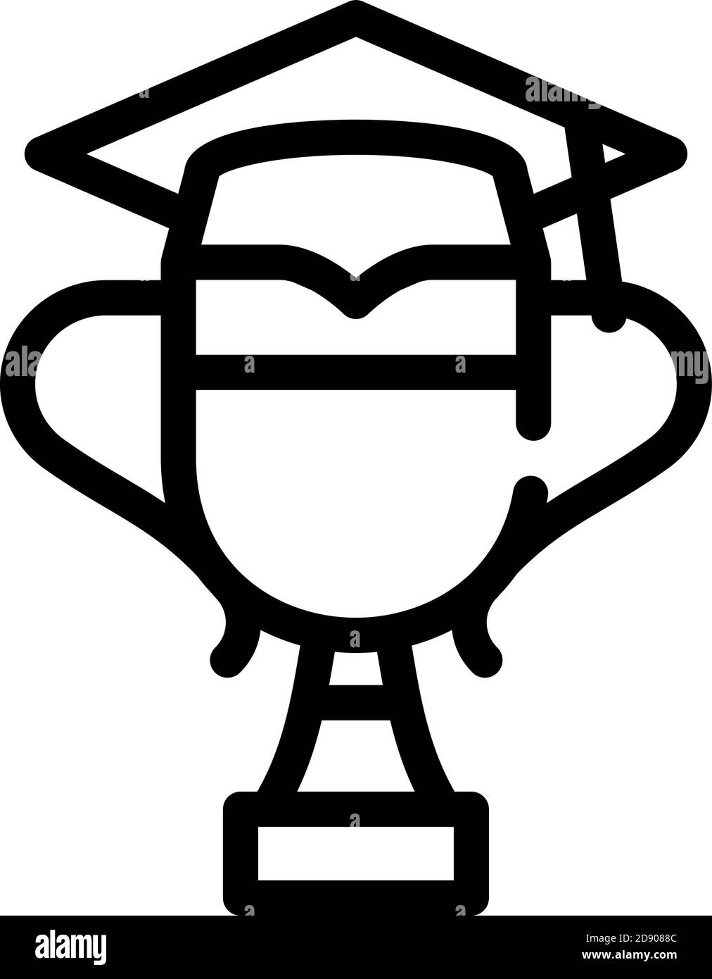 student cup award line icon vector illustration Stock Vector Image ...