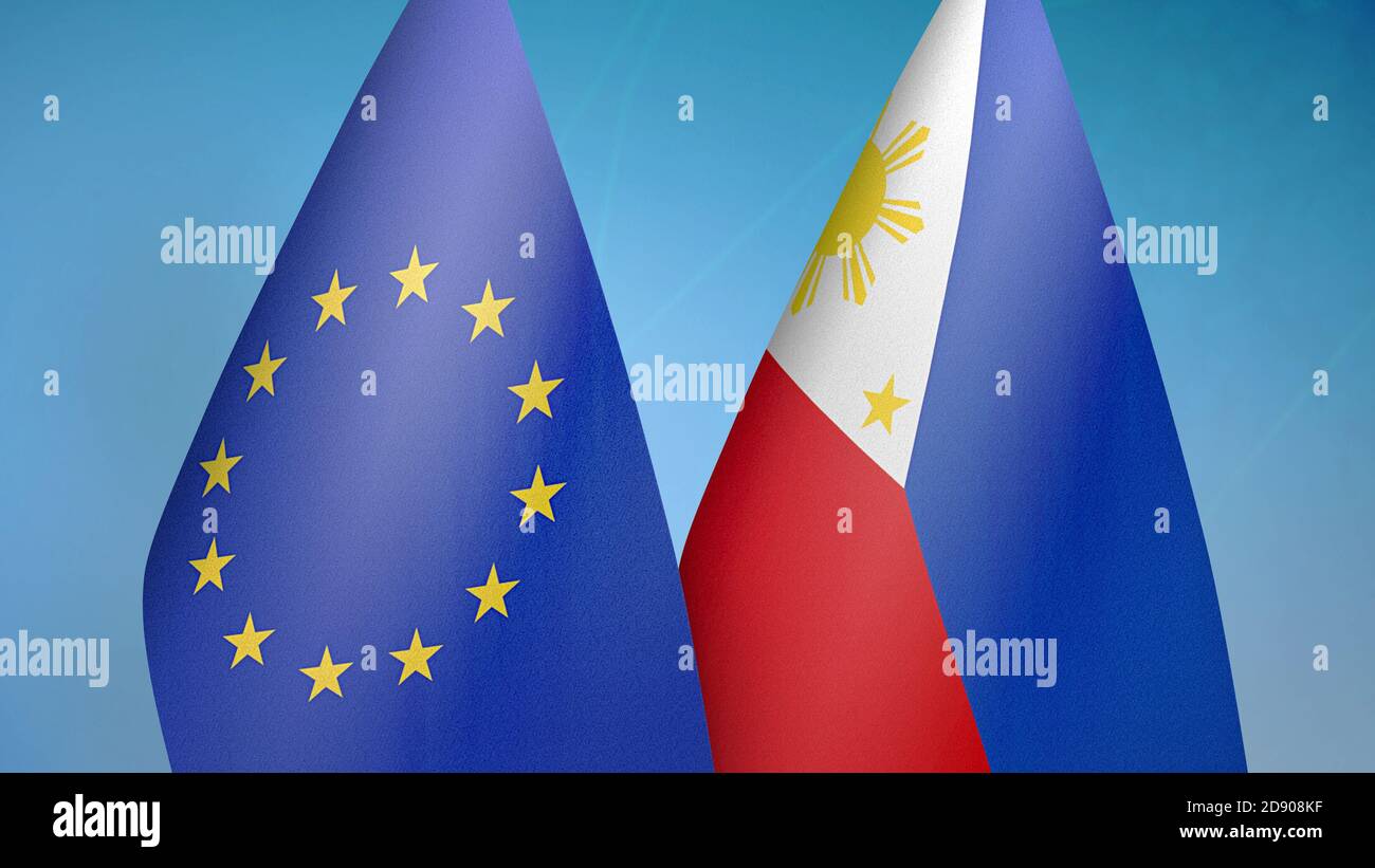 European Union and Philippines two flags Stock Photo - Alamy