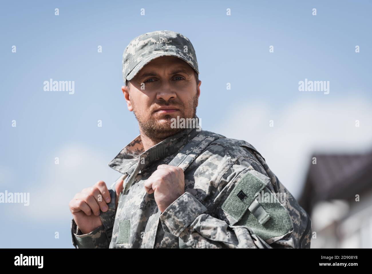 Serious military man looking camera hi-res stock photography and images ...