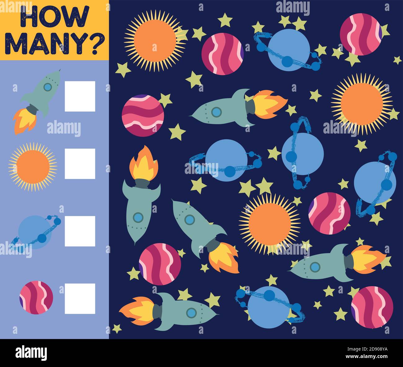 Counting Game for Preschool Children. Educational a mathematical game ...