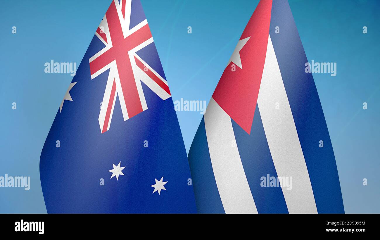 Australia and Cuba two flags Stock Photo - Alamy