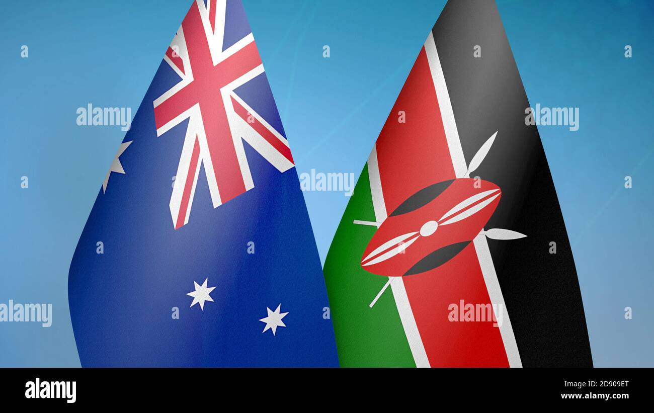 Australia and Kenya two flags Stock Photo - Alamy
