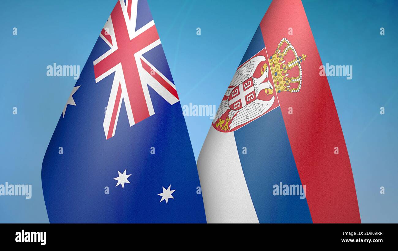 Australia and Serbia two flags Stock Photo - Alamy