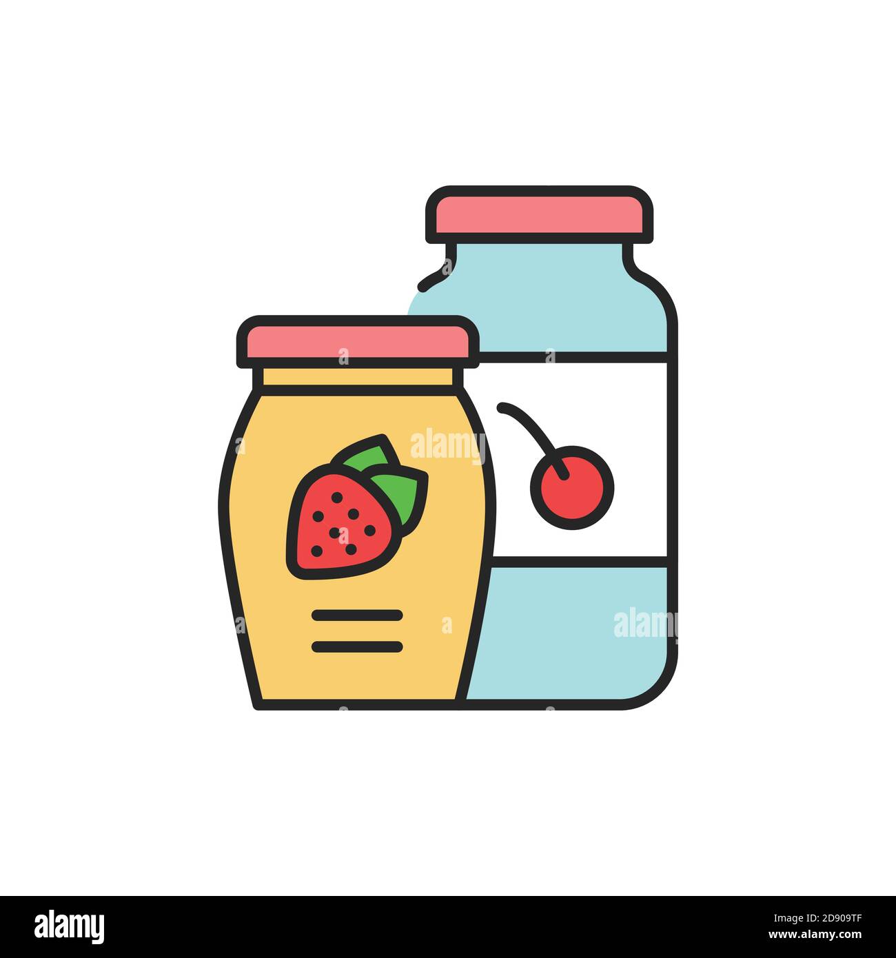 Jam color line icon. Isolated vector element Stock Vector Image & Art ...