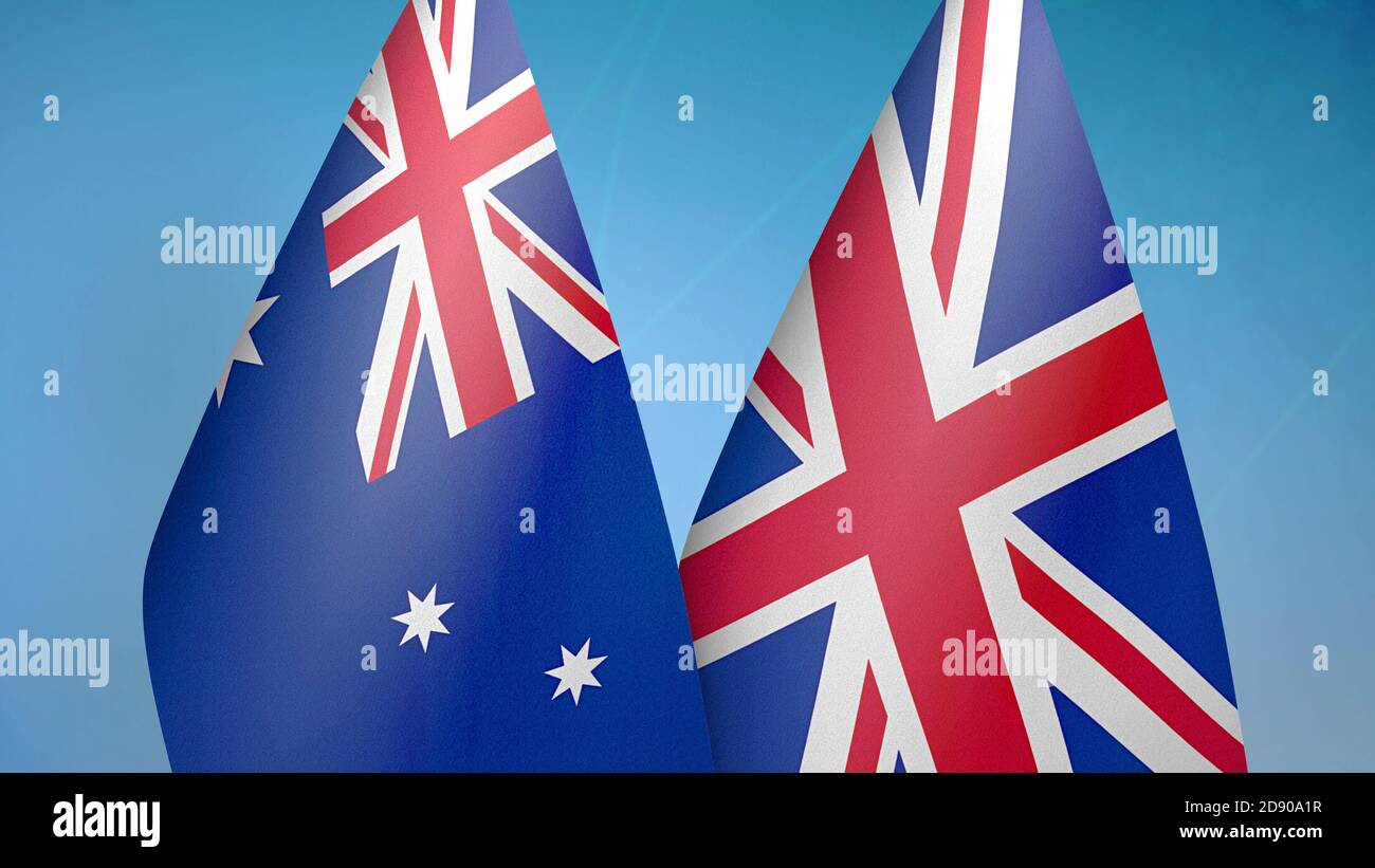 Australia uk flags hi-res stock photography and images - Alamy