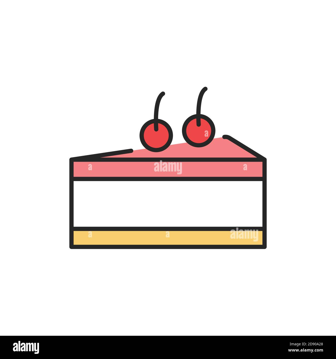 Cheesecake color line icon. Isolated vector element Stock Vector Image ...