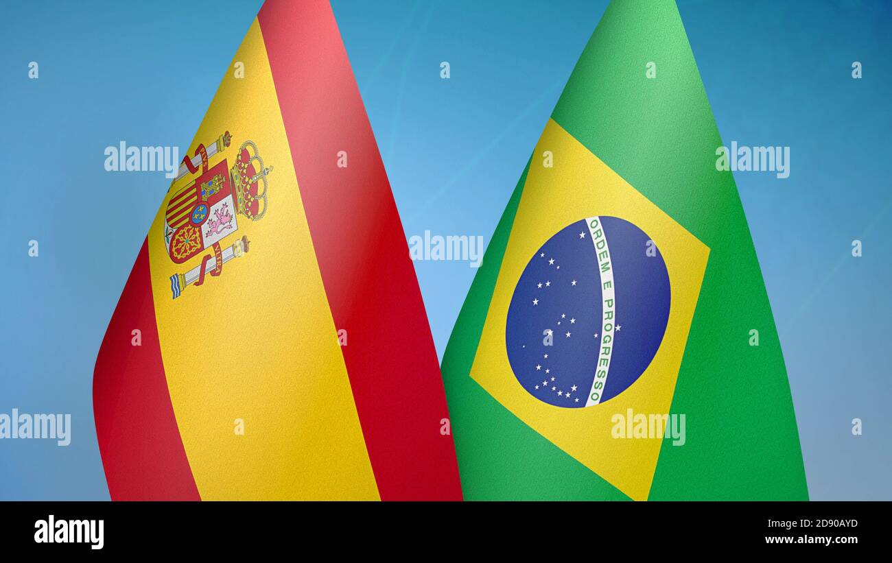 Brazil spain flag hi-res stock photography and images - Alamy