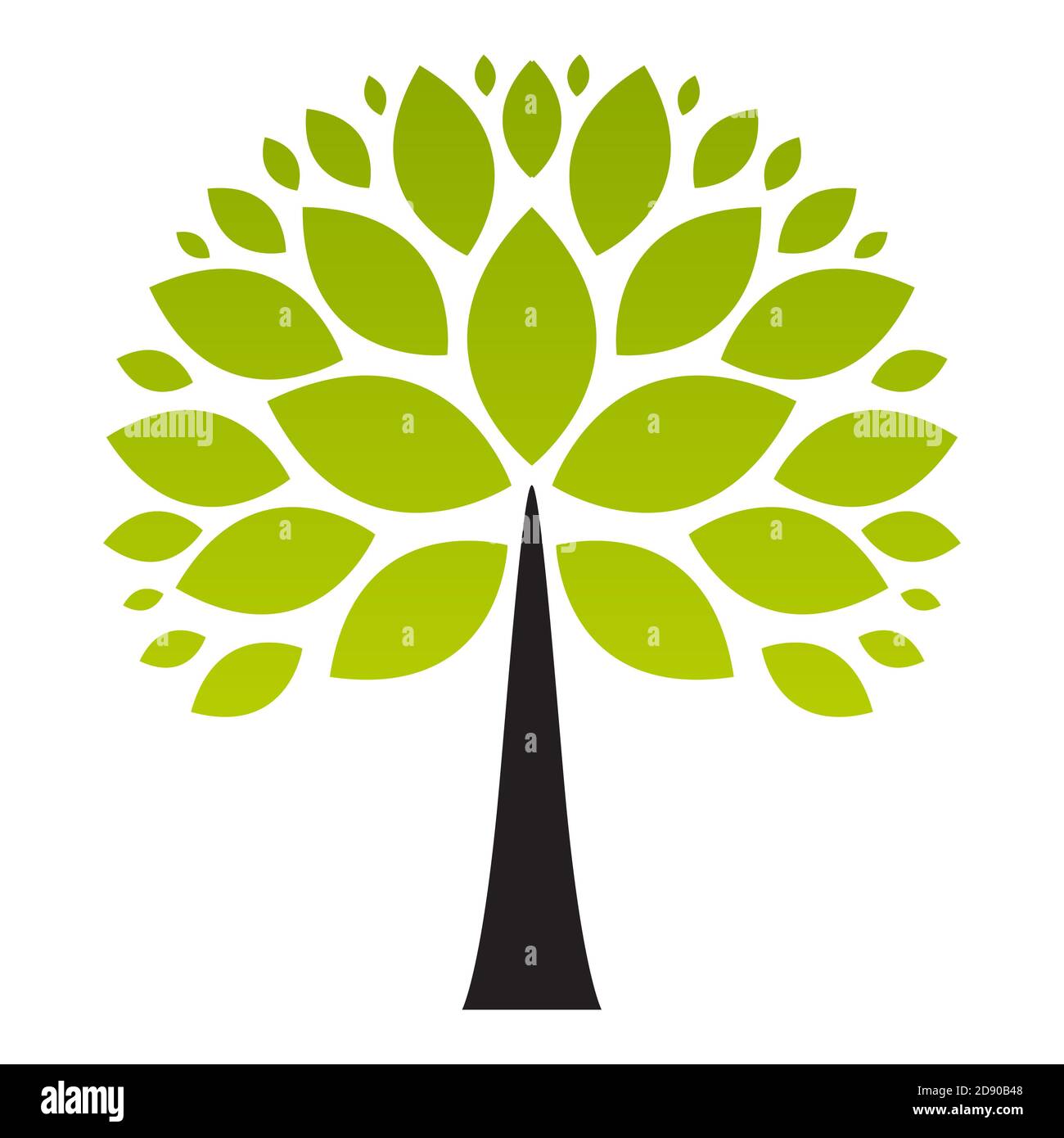 Tree Simple Abstract Icon. Illustration Stock Photo - Alamy