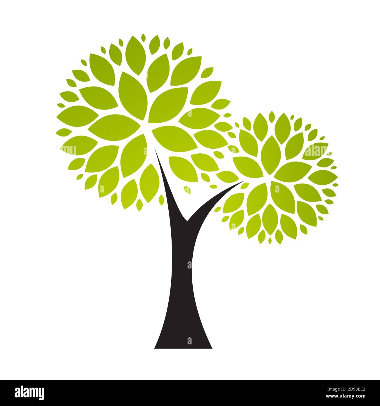 Tree Simple Abstract Icon. Illustration Stock Photo - Alamy