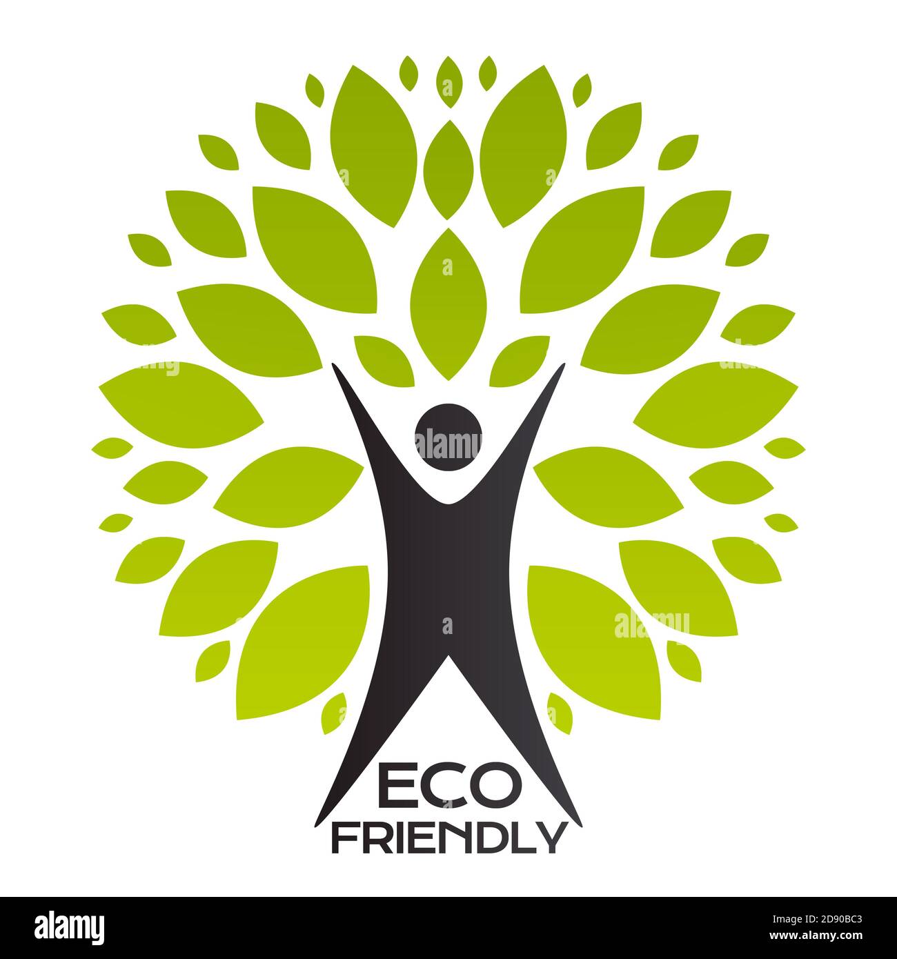 Eco Friendly Tree Simple Abstract Icon. Illustration Stock Photo - Alamy