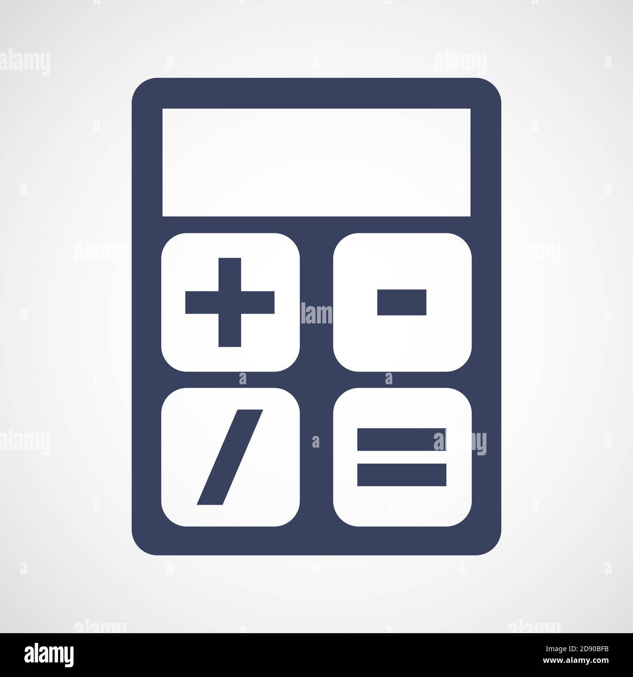 Calculator Sign Flat Icon Illustration Stock Photo - Alamy