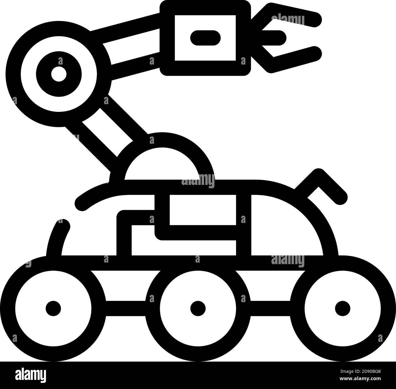 rover discovery transport line icon vector illustration Stock Vector ...