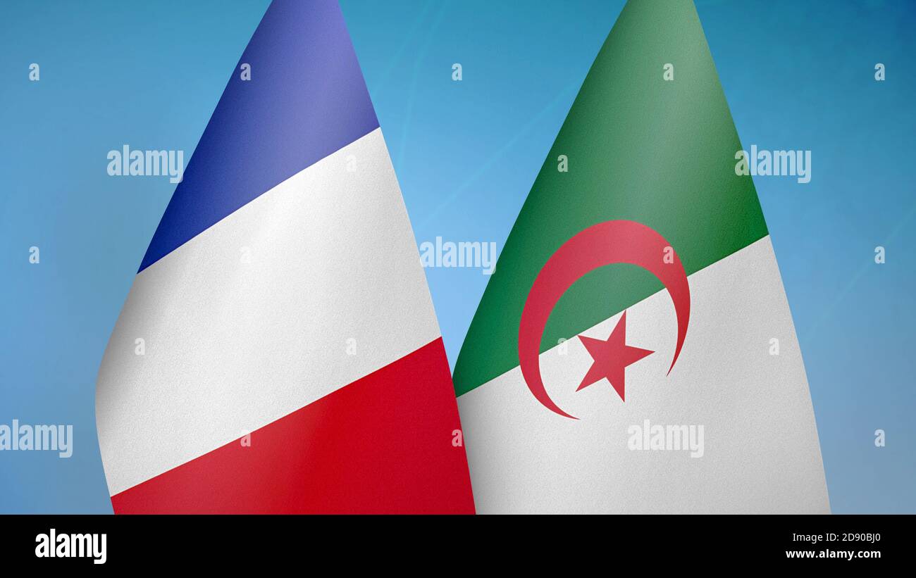 France and Algeria two flags Stock Photo - Alamy