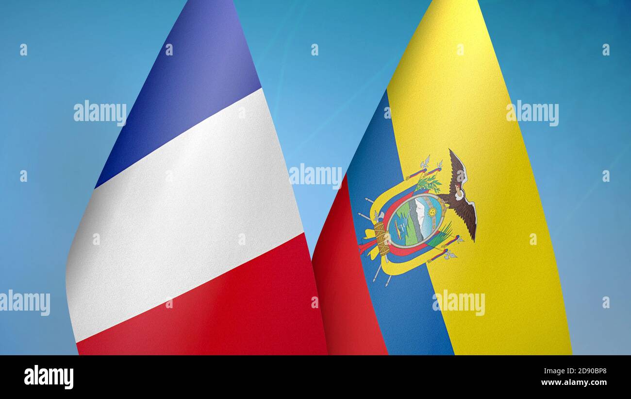 France and Ecuador two flags Stock Photo - Alamy