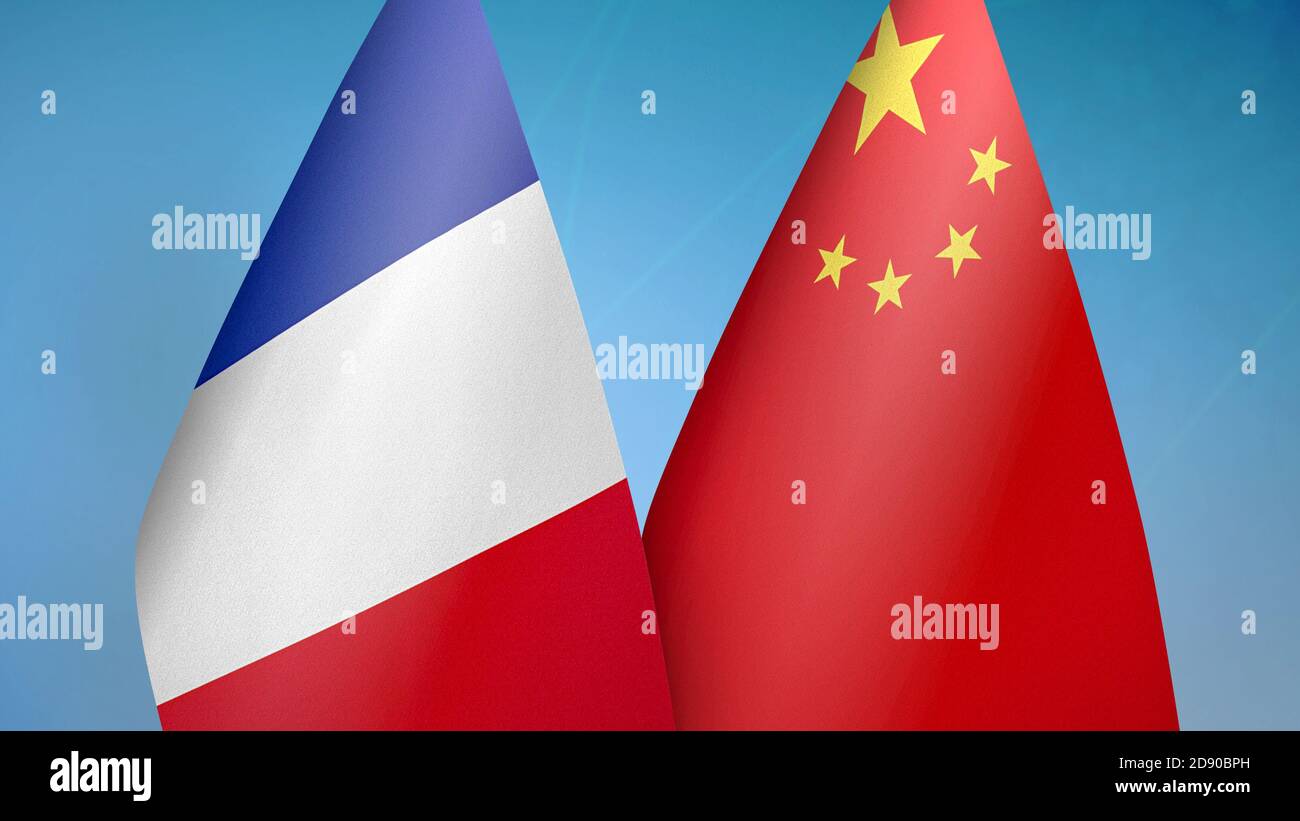 China france flags hi-res stock photography and images - Alamy