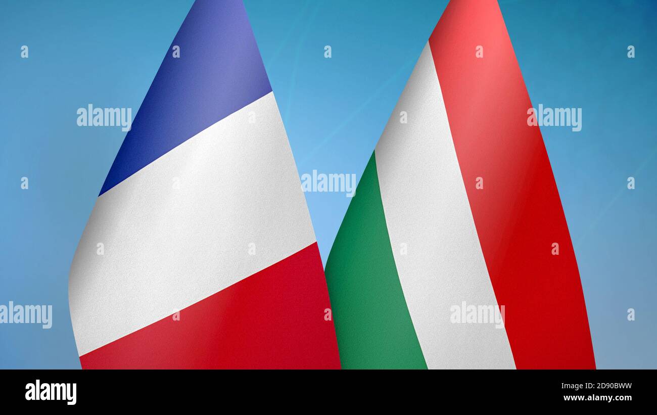 France and Hungary two flags Stock Photo - Alamy