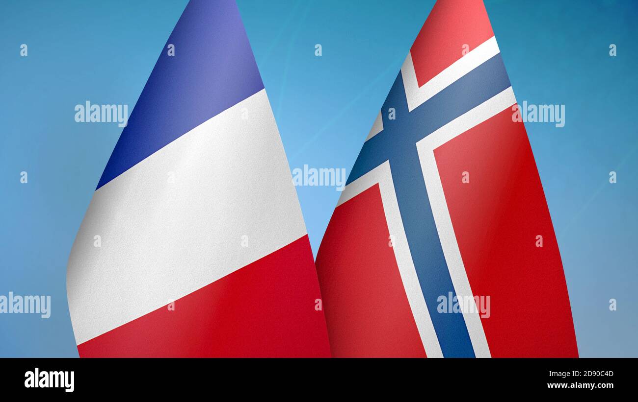 France and Norway two flags Stock Photo - Alamy
