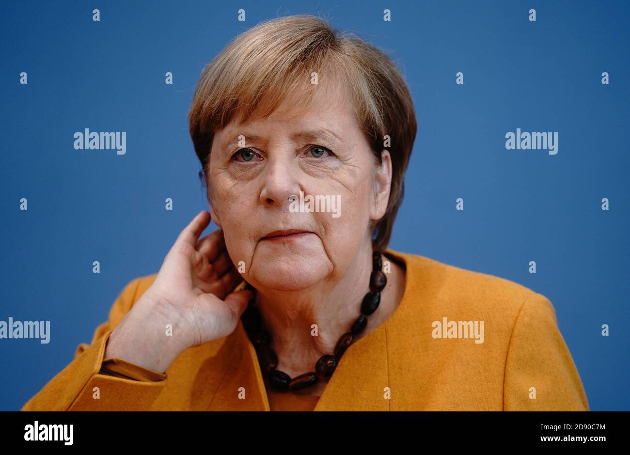 Berlin, Germany. 02nd Nov, 2020. German Chancellor Angela Merkel (CDU ...