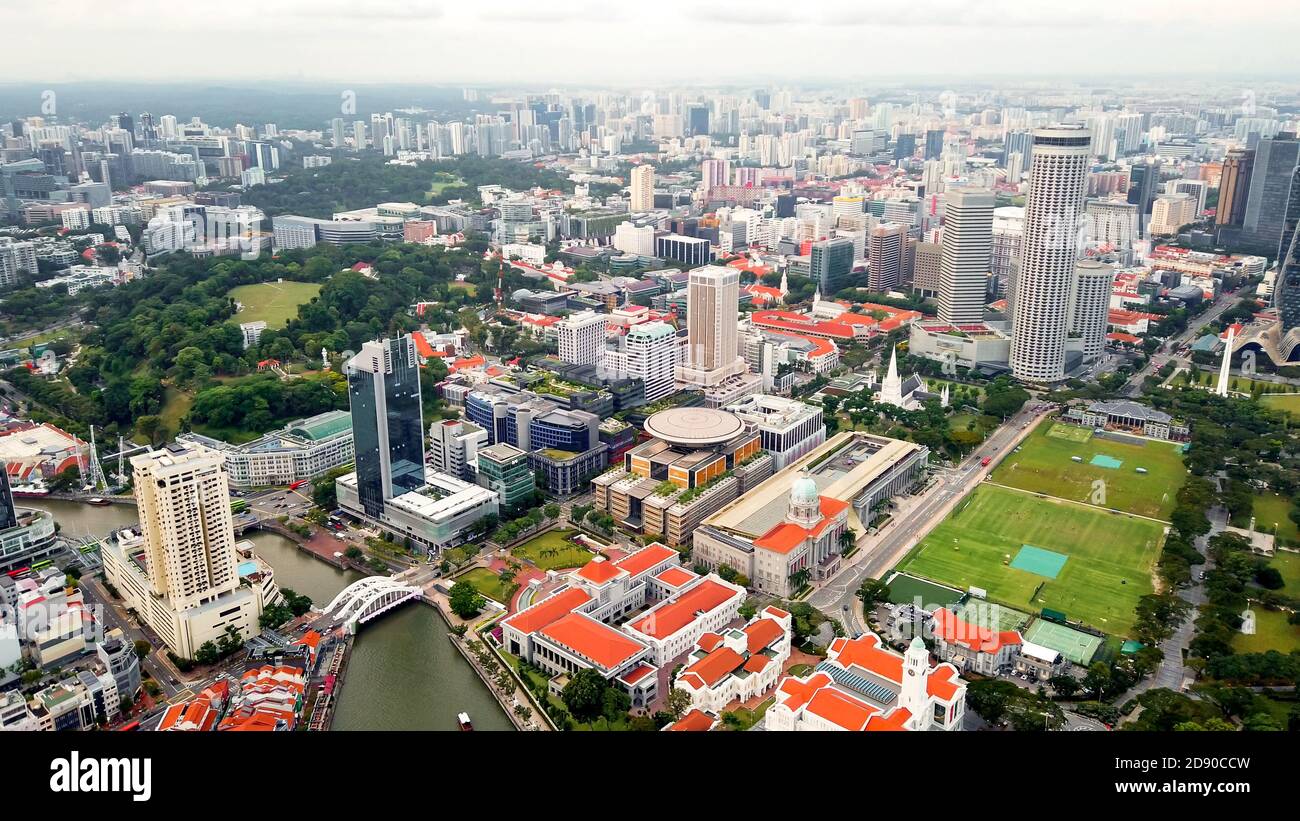 Singapore bird's eye view hi-res stock photography and images - Alamy