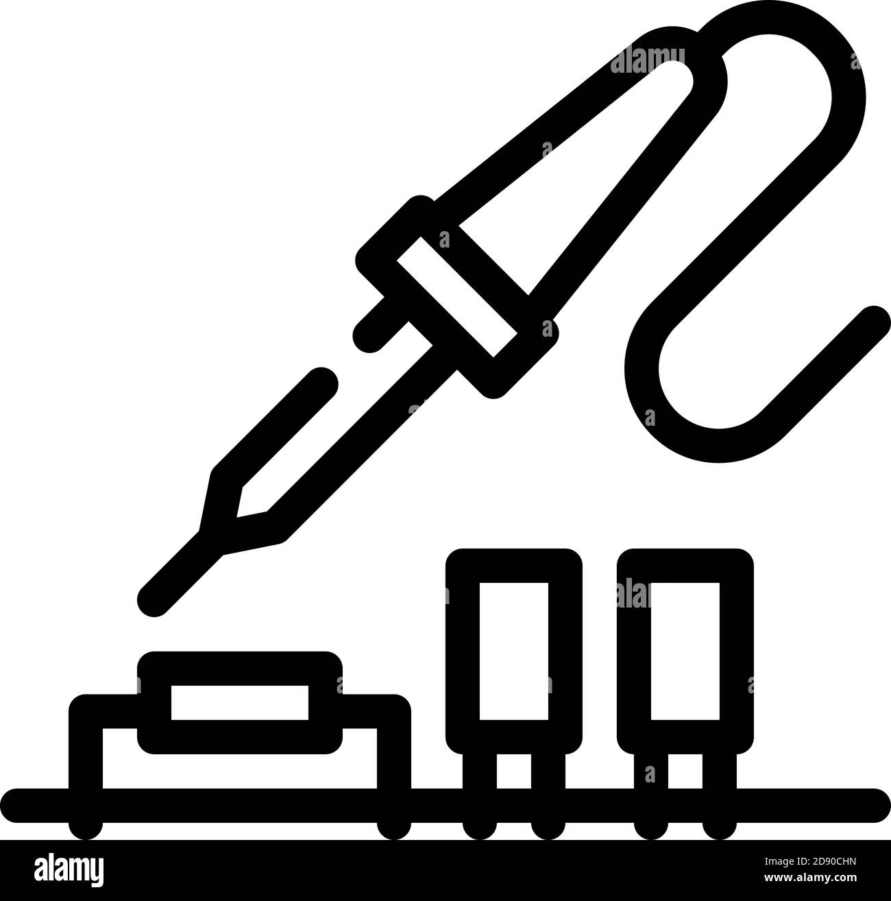 iron solder soldering line icon vector illustration Stock Vector Image ...