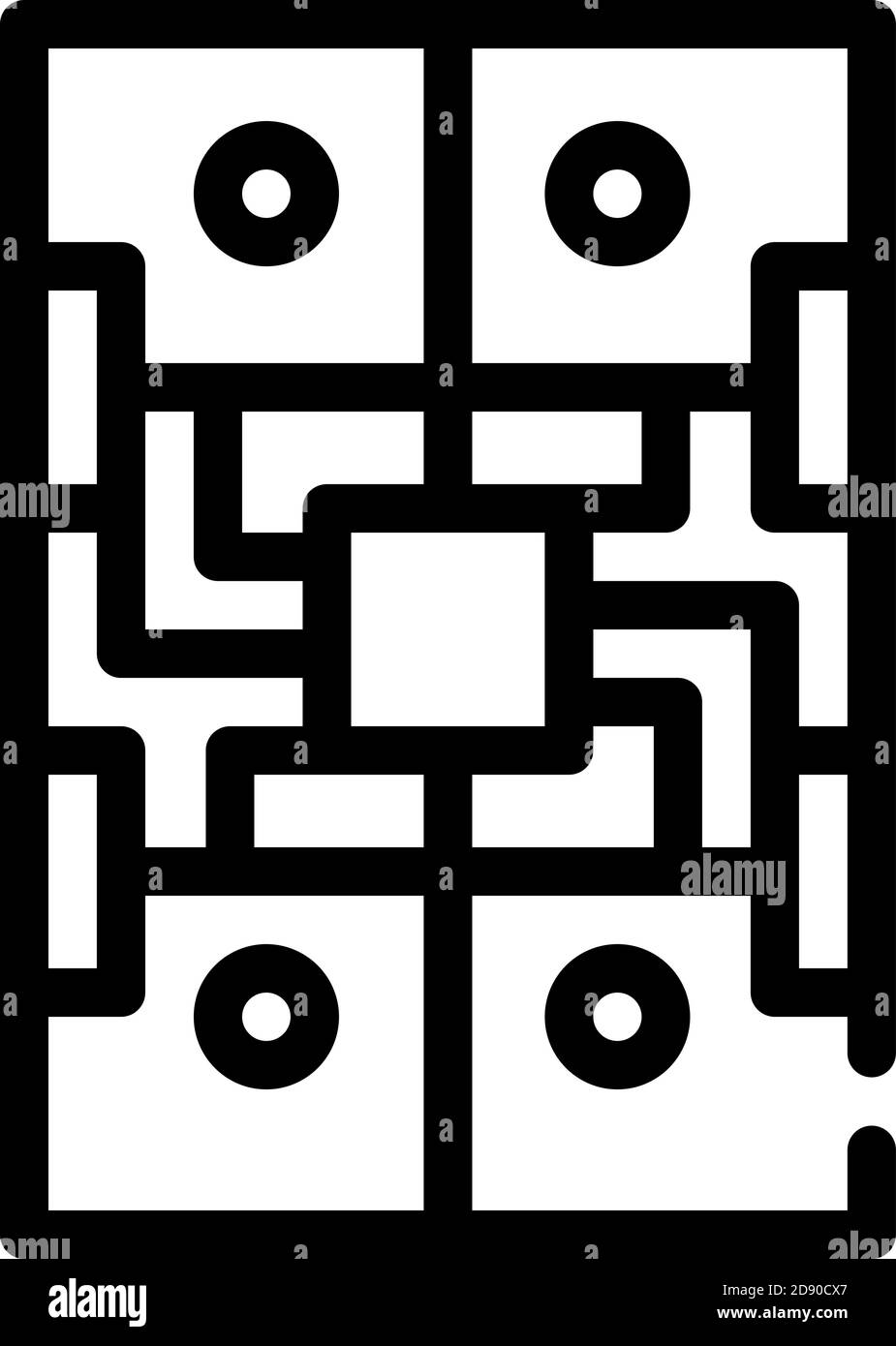 universal platform for robotics line icon vector illustration Stock ...